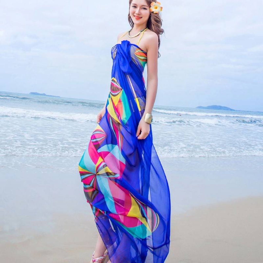 Colorful Print Swimsuit Cover-Up | That Ankh Life